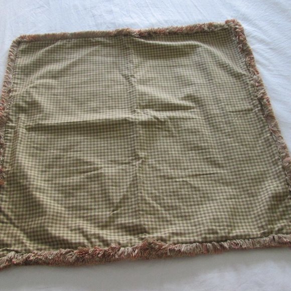 Mary Kaiser LTD. | Bedding | Mary Kaiser Ltd Brown Tan Check Fringe ...